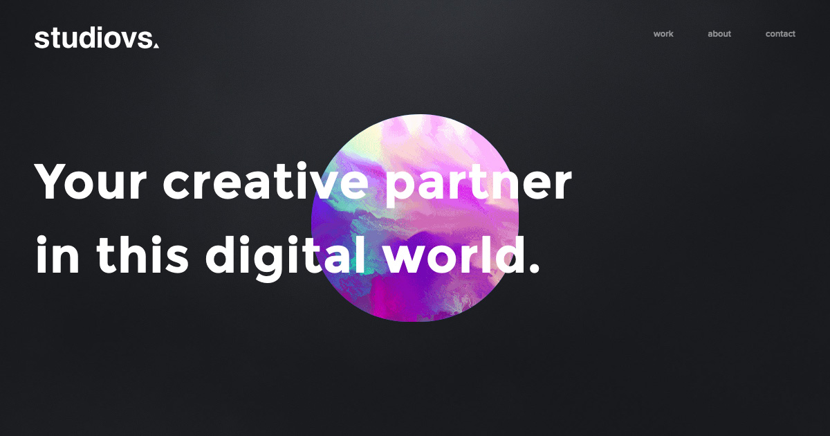 Studiovs. Your creative digital partner.